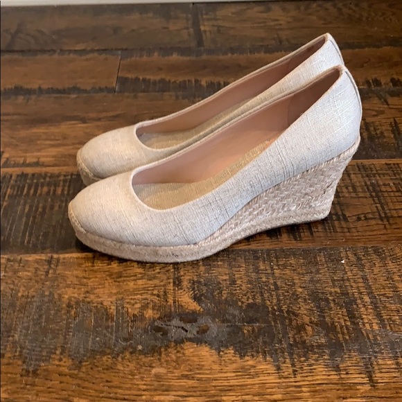 J. Crew | Shoes | Jcrew Seville Espadrille Wedge Metallic Gold L2637 ...